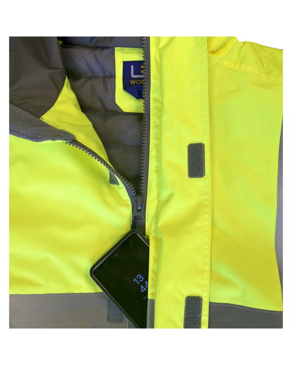 ISO 20471 Class 3 Bomber Jacket Yellow EcoViz
